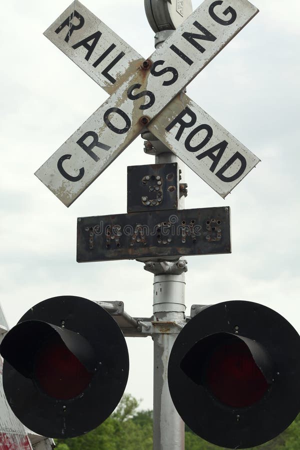 Railroad Crossing Signal stock photo. Image of circuitry - 5286314