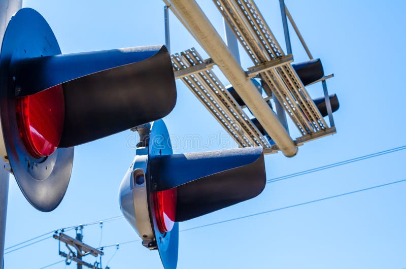 Railroad Crossing Switch Lights Stock Image - Image of lights, nikon ...