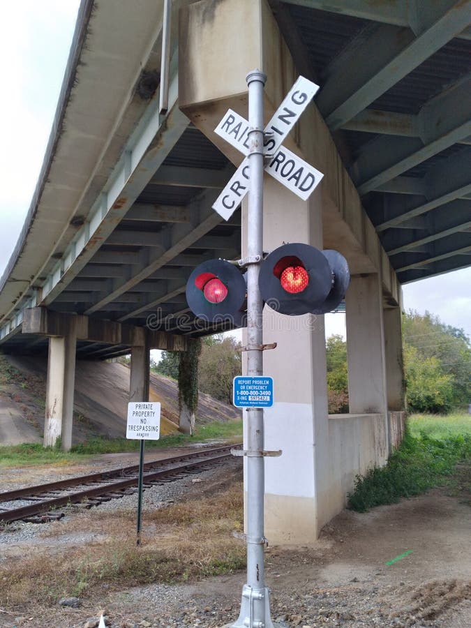 Railroad Crossing Tracks Underpass Editorial Image - Image of railway ...