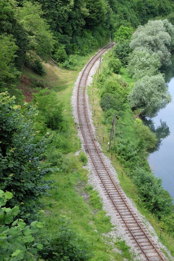 Railroad curve stock photo. Image of shade, infrastructure - 10526072