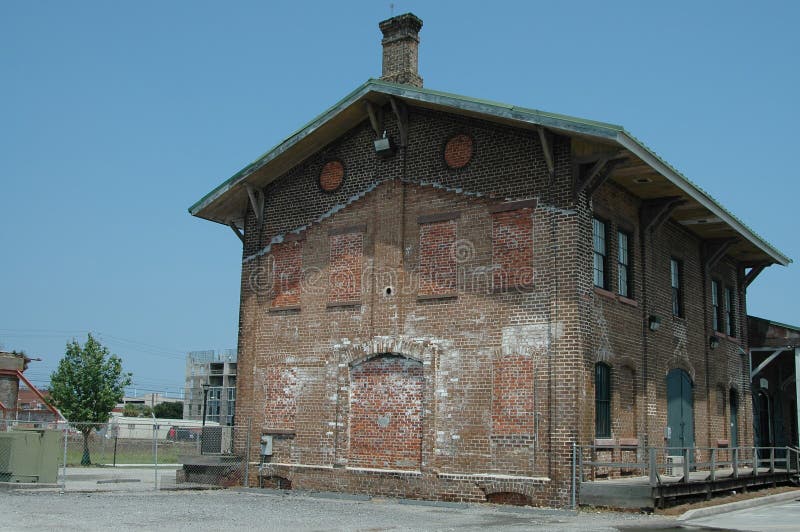 Railroad depot building stock image. Image of brick, refurbished - 186493