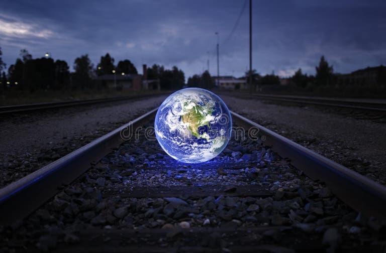Railroad Earth stock photo. Image of blue, railroad, middle - 26380574