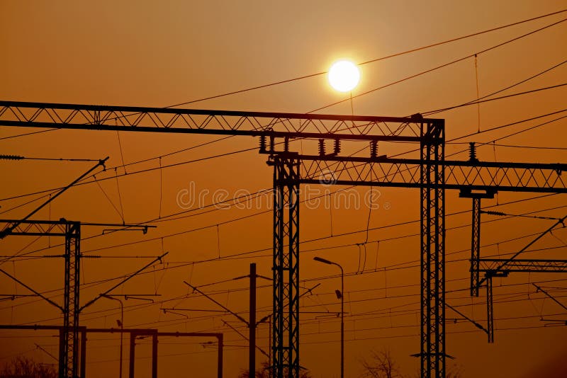 Railway Pylons High Tension Line Stock Photos - Free & Royalty-Free ...