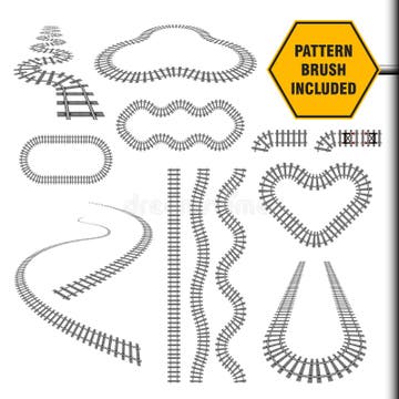 Railroad Track Border Stock Illustrations – 481 Railroad Track Border ...