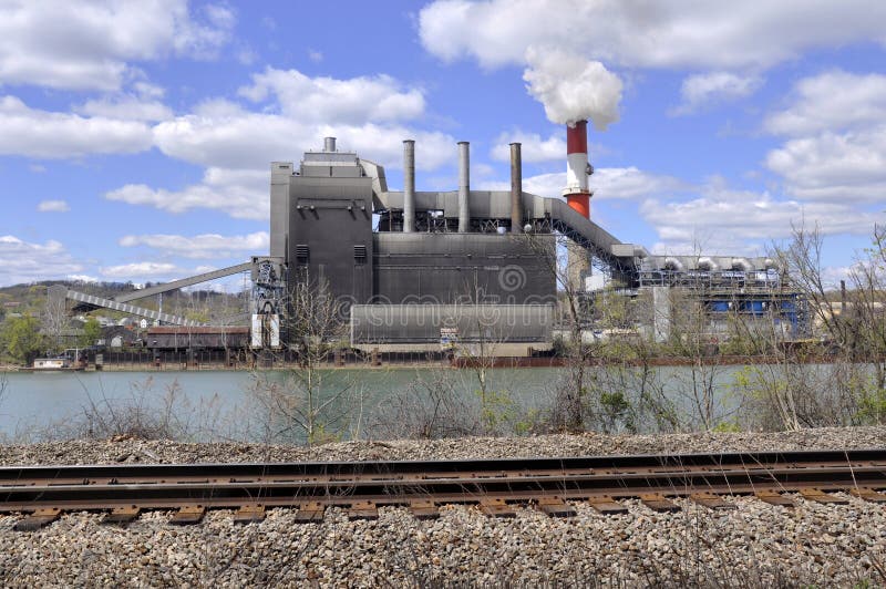 Railroad Factory stock image. Image of industrial, smog - 45307615