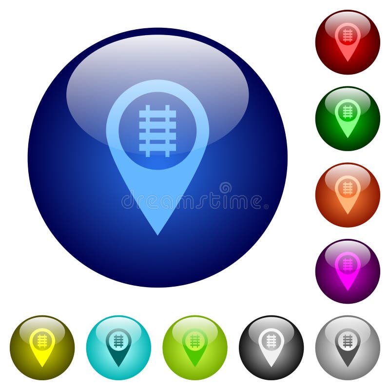 Railroad GPS Map Location Color Glass Buttons Stock Vector ... Railroad GPS Map Location Color Glass Buttons Stock Vector ...