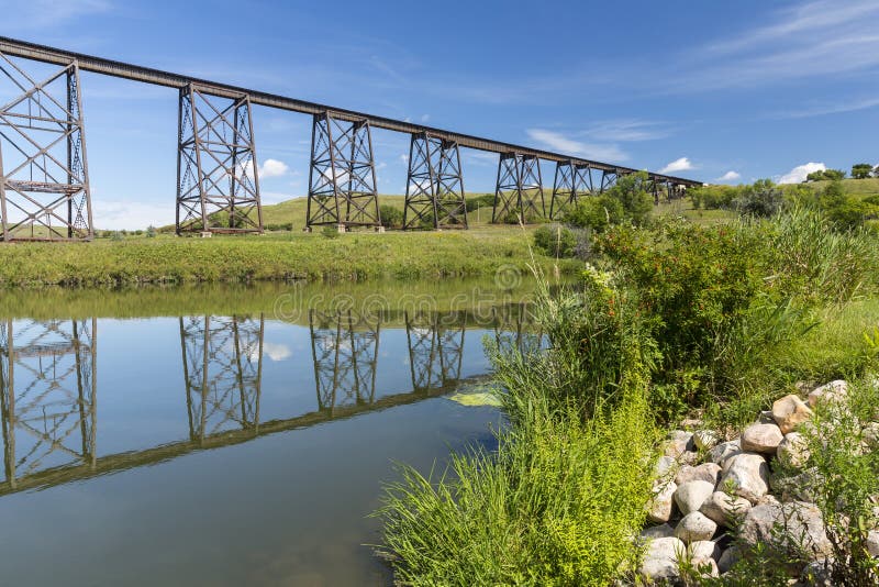Railroad High Bridge stock photo. Image of summer, bridge - 76632380