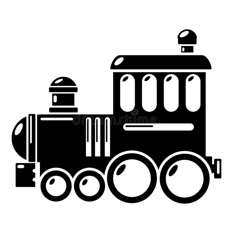 Railroad Icon, Simple Style Stock Vector - Illustration of train ...