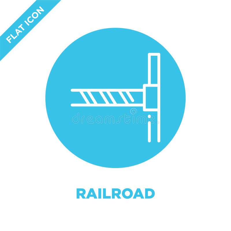 Railroad vector symbol stock vector. Illustration of railway - 7636970