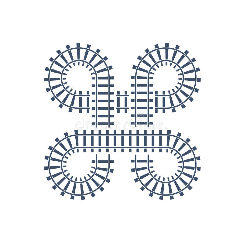 Railroad vector symbol stock vector. Illustration of railway - 7636970