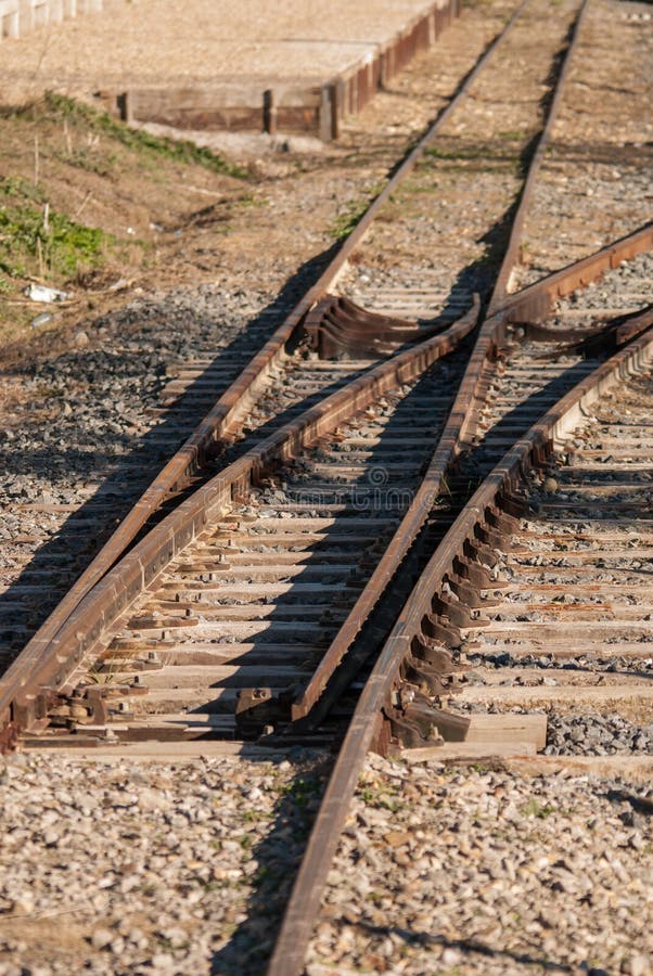 Railroad junction stock image. Image of intersection - 43948795