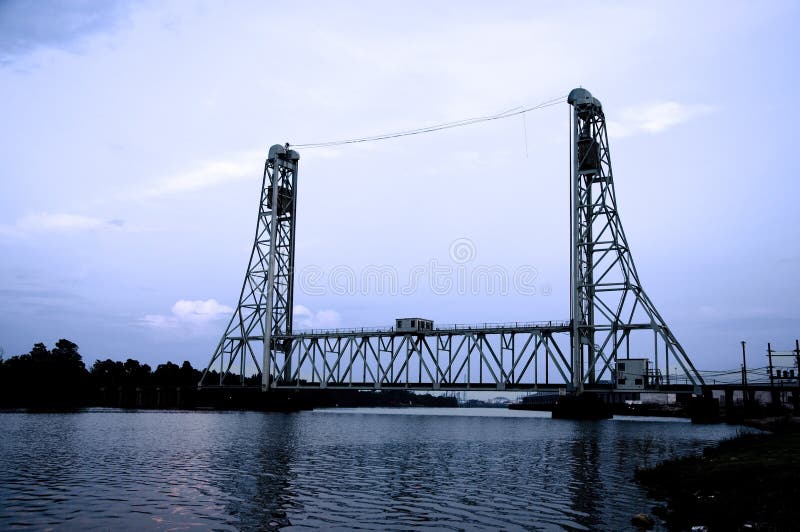 Railroad Lift Bridge stock image. Image of transport - 12587855
