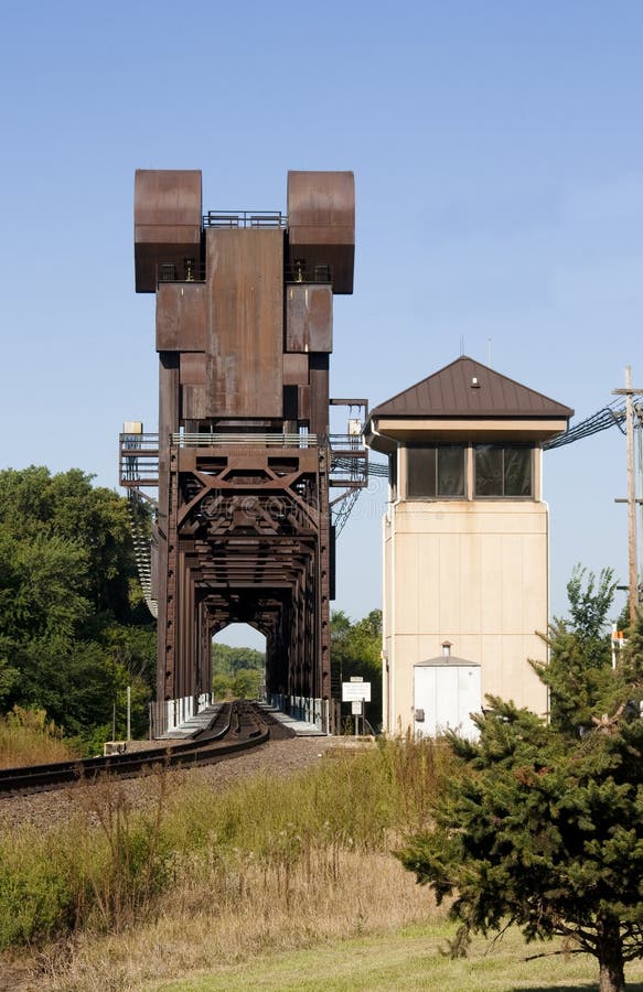 Railroad lift bridge stock photo. Image of architecture - 15788340