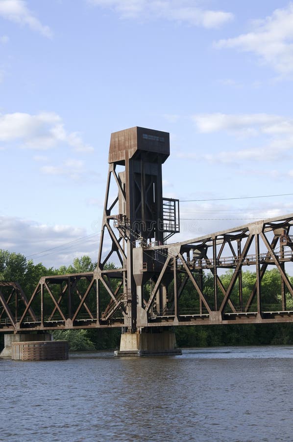 Railroad Lift Bridge in Hastings Minnesota Stock Photo - Image of river ...