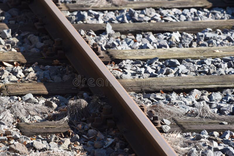 Railroad Line for Rail Bound and Train Traffic Stock Photo - Image of ...