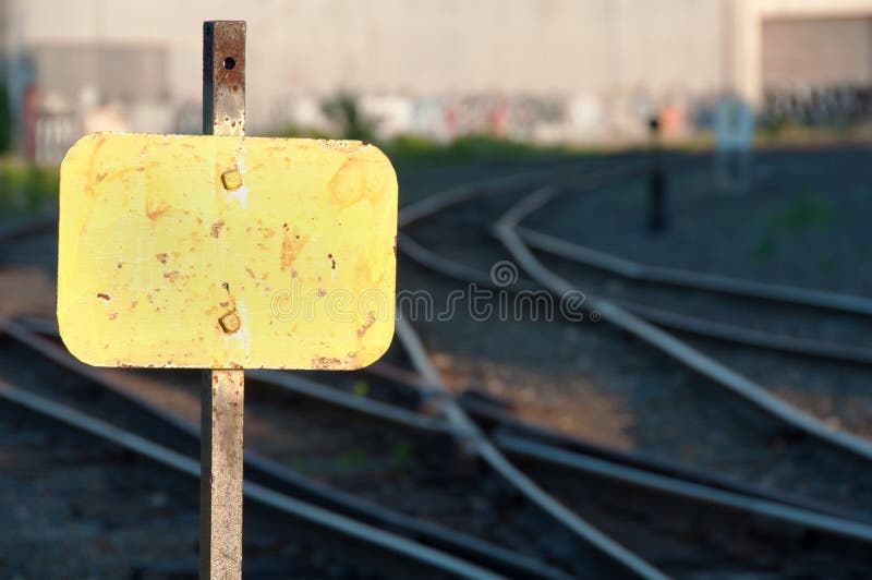 Railroad Marker & Tracks Stock Image - Image of pole, railroad: 20451475