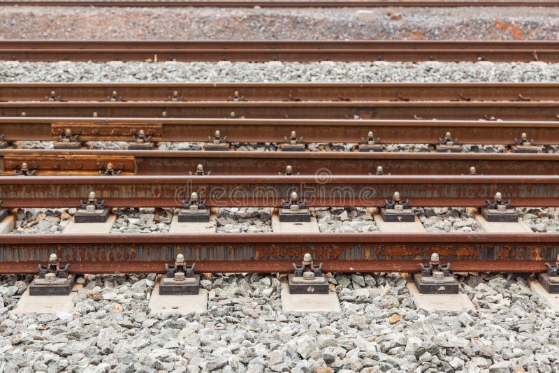 Railroad metal track stock image. Image of rusty, direction - 29822143