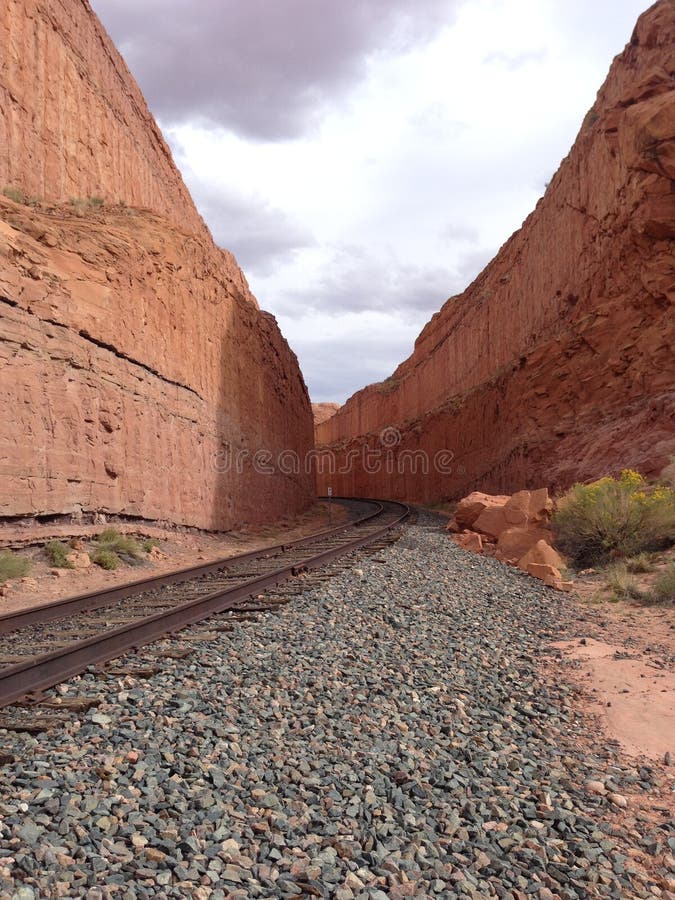 Railroad editorial photography. Image of moab, rock, railroad - 51076007