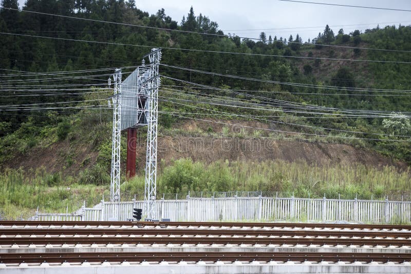 Overhead Lines and Railway Tracks Stock Image - Image of lines, concept ...