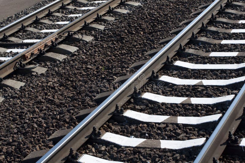 Railroad rails stock image. Image of background, grey - 216151333