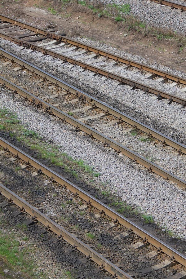 Railroad rails stock image. Image of iron, rail, gravel - 31690999