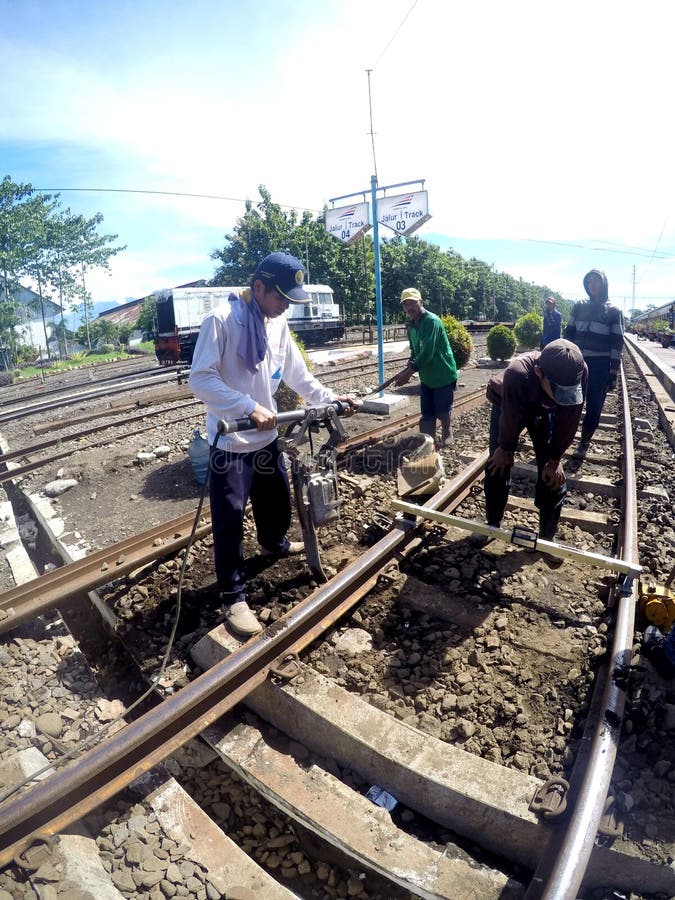 Railroad repairs editorial stock photo. Image of town - 52827133