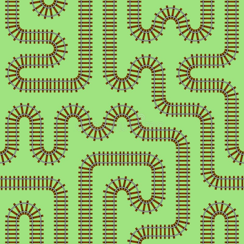 Railroad seamless pattern stock vector. Illustration of endless - 86939352