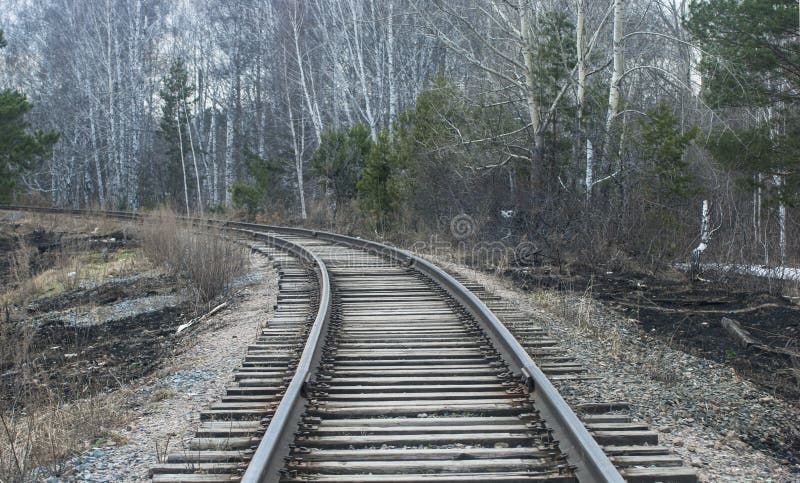 Railroad stock image. Image of turn, sleeper, railroad - 39781447