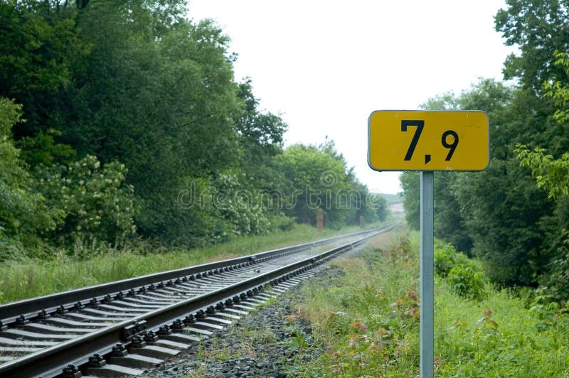 Railroad sign stock photo. Image of track, yellow, sign - 241206