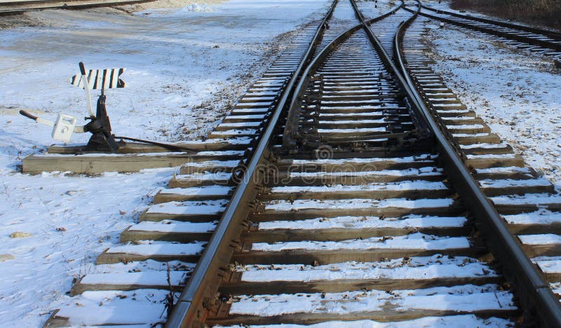 Railroad switch stock image. Image of railroad, rail - 176551409