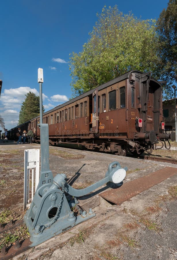 Railroad switch. stock image. Image of crossroad, hand - 40378187