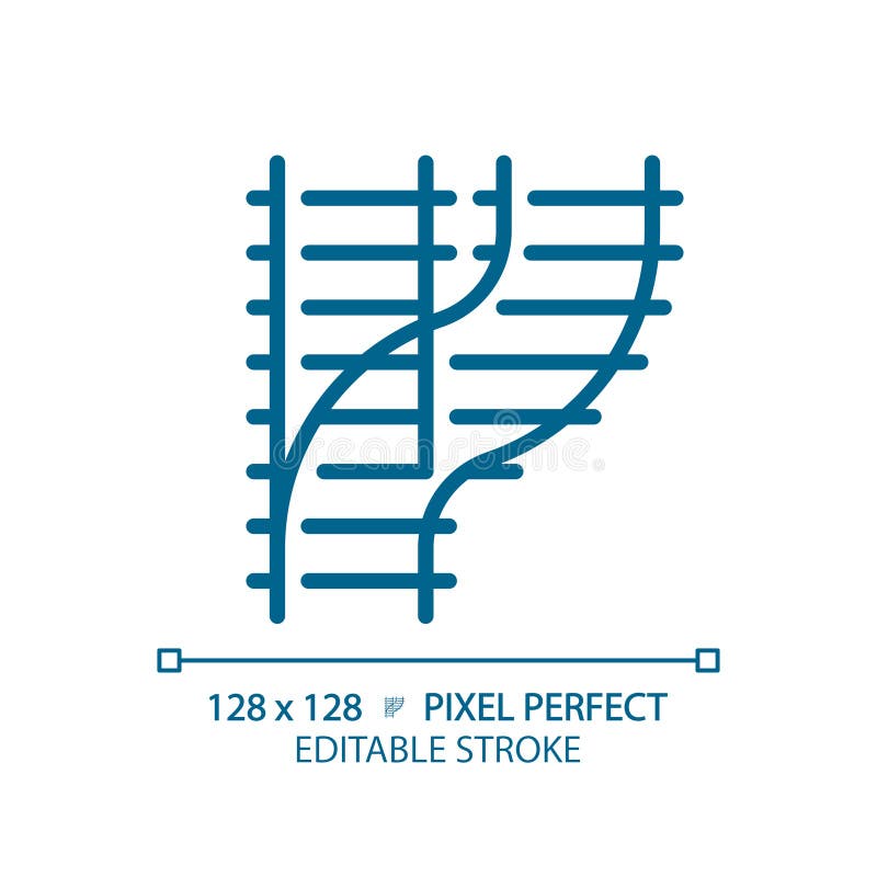 Railroad Switch Pixel Perfect Blue RGB Color Icon Stock Illustration ... Railroad Switch Pixel Perfect Blue RGB Color Icon Stock Illustration ...