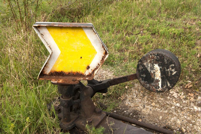 Railroad Switch Point Indicator Stock Photo - Image of abandoned ...