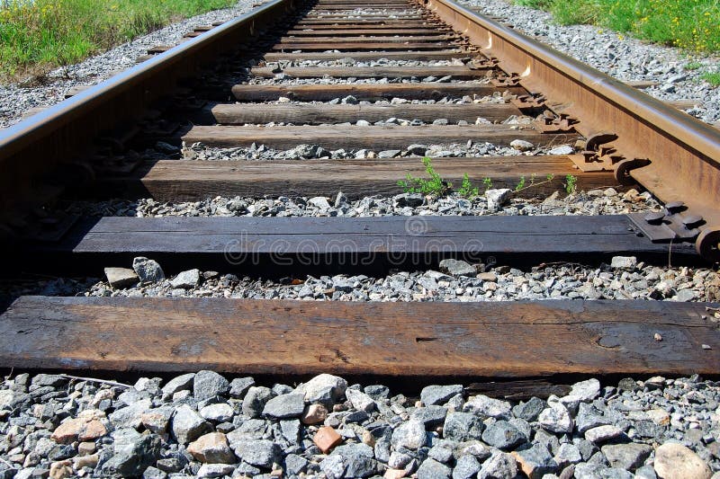 Railroad track stock image. Image of front, railway, industry - 12665375
