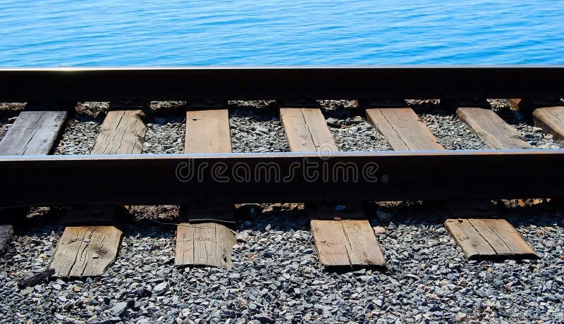 Railroad track stock photo. Image of lake, siberian, steel - 14879726