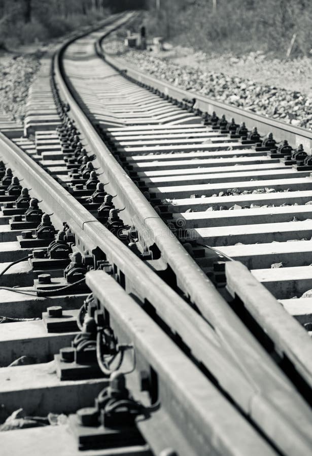 Railroad track stock image. Image of crossroad, destination - 16986427