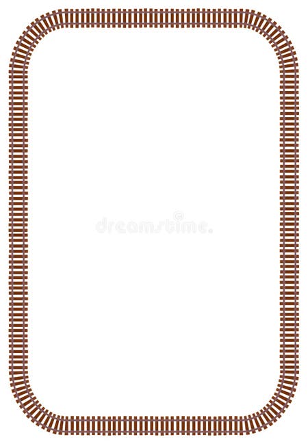 Railroad Track Border stock vector. Illustration of decorative - 27806630