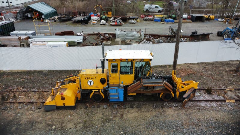 Railroad Track Cleaning Machine Editorial Stock Image - Image of ...