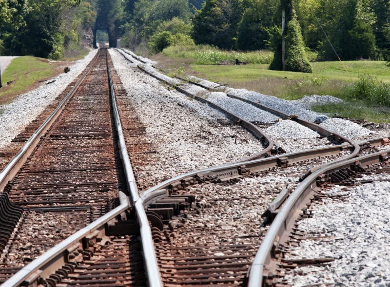 Railroad track stock photo. Image of crossing, travel - 31789818