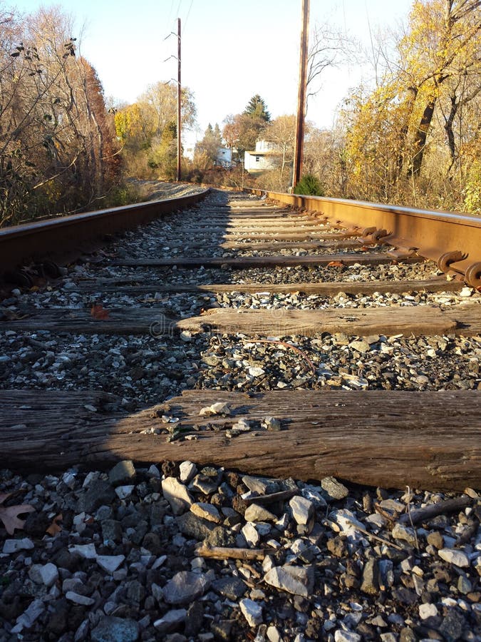 Railroad track stock image. Image of rocks, track, rail - 46888047