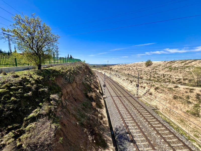 Detail of the Railroad Track or Train Tracks. Stock Photo - Image of ...