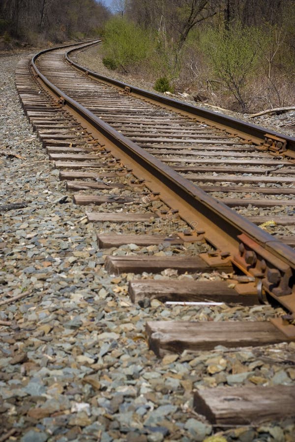 Railroad track perspective stock image. Image of curves - 5006399
