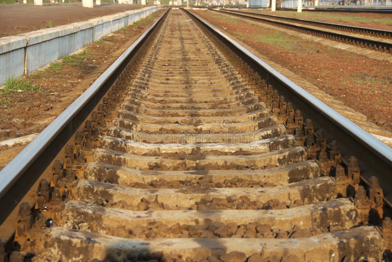 Railroad track stock photo. Image of horizon, rail, dirty - 30840900