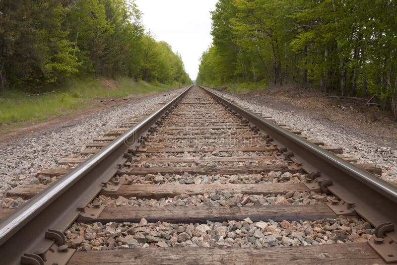 Railroad Track Scene stock photo. Image of trees, distance - 9752756