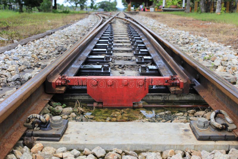 Railroad Splitting - Rail Tracks Split Stock Photo - Image of doubt ...