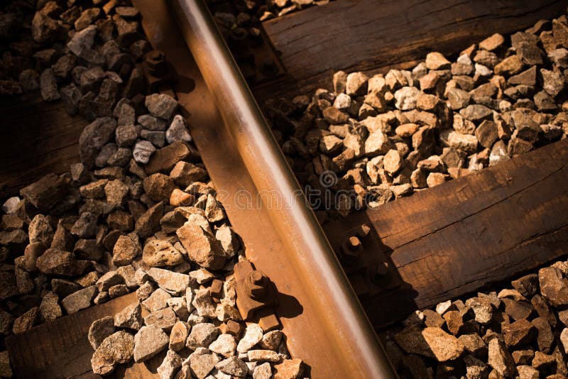 Railroad Track, with Stones Stock Photo - Image of fast, speed: 198868476