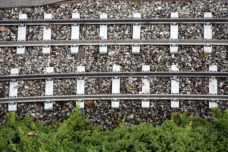 Railroad track with ties stock image. Image of direction - 1205873