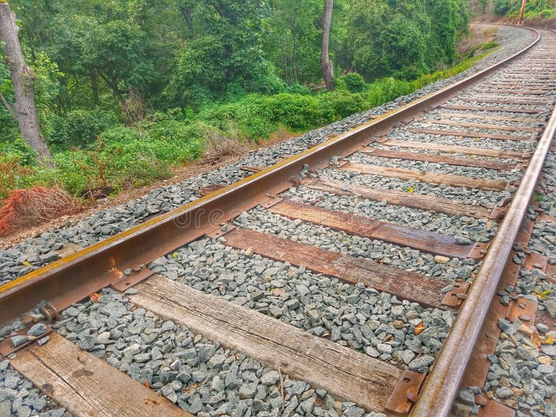 Railroad track stock image. Image of railway, railroad - 76717451