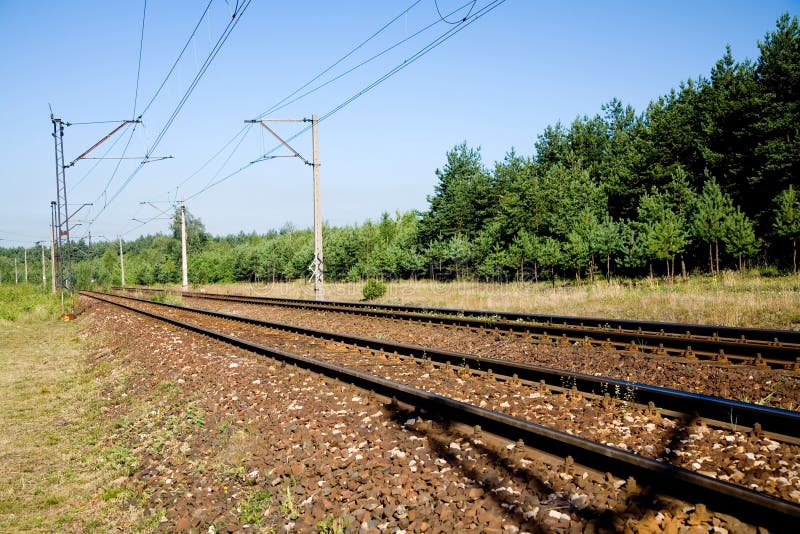 Double Track Railway Main Line Rails Stock Photos - Free & Royalty-Free ...