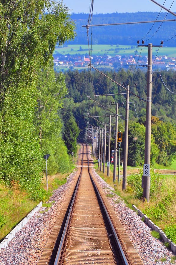 Railroad Tracks stock image. Image of field, landscape - 10657397